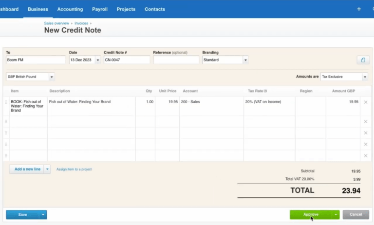 How and When to Add a Credit Note Against a Paid Invoice | Amaka